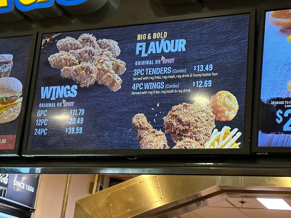 Menu at Texas Chicken Manukau restaurant, Auckland