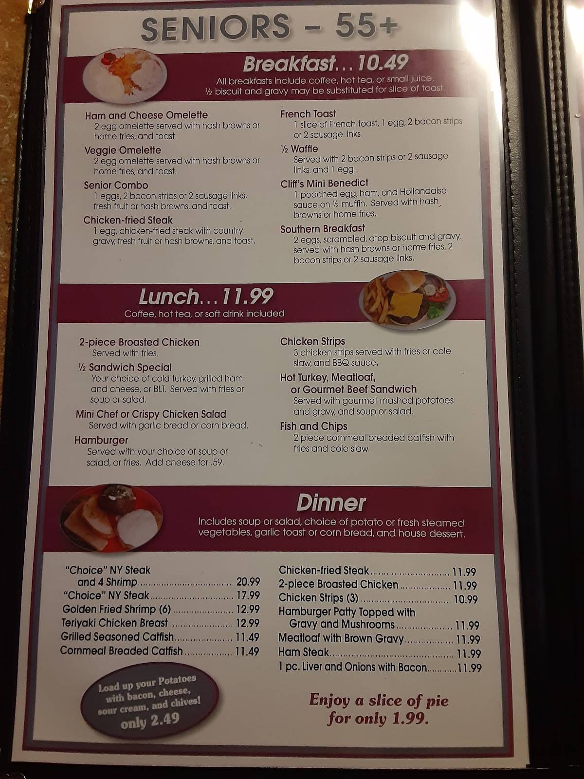 Menu at The Cow Cafe & Grill, Oroville