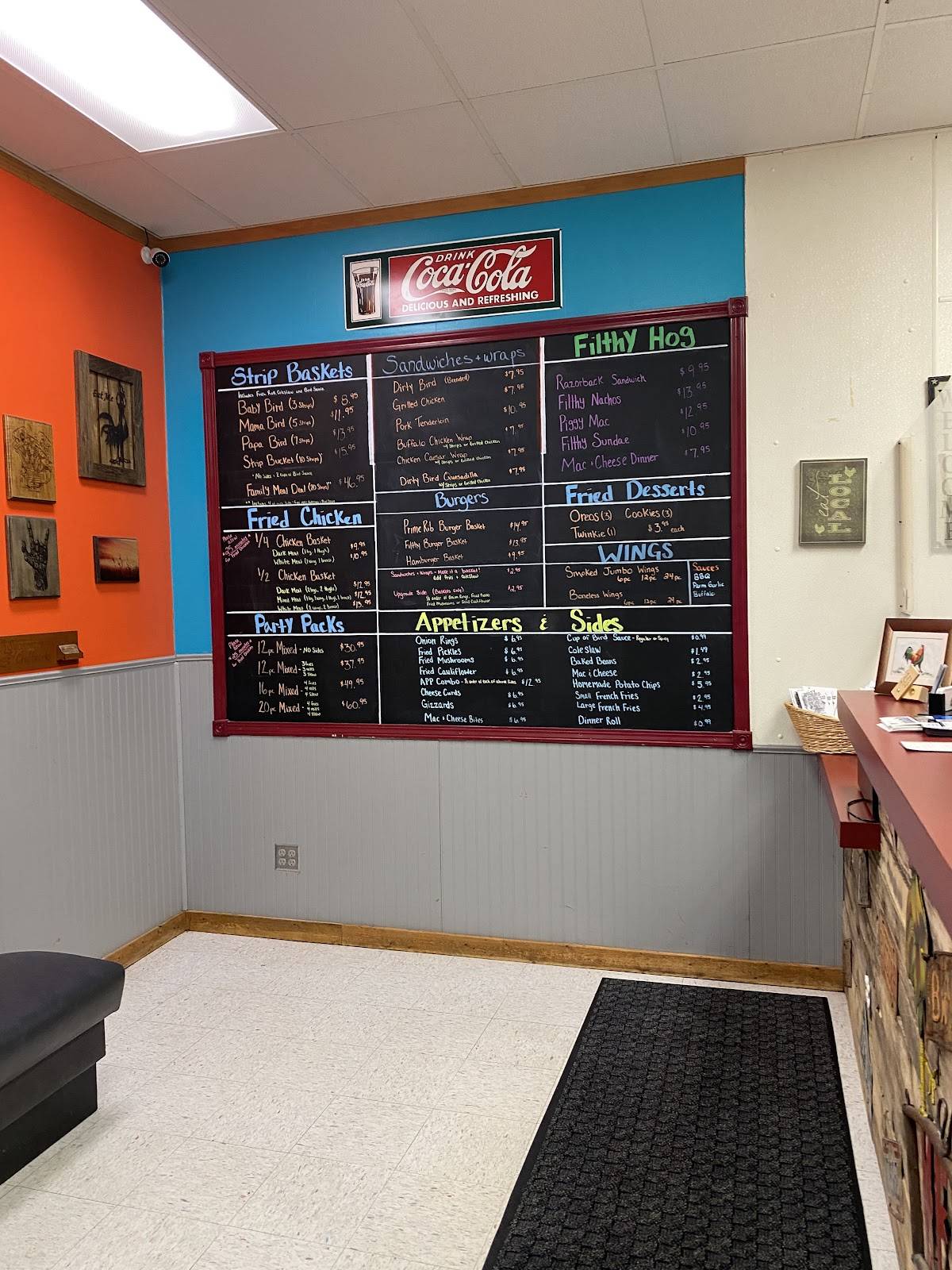 Menu at The Dirty Bird restaurant, Sycamore