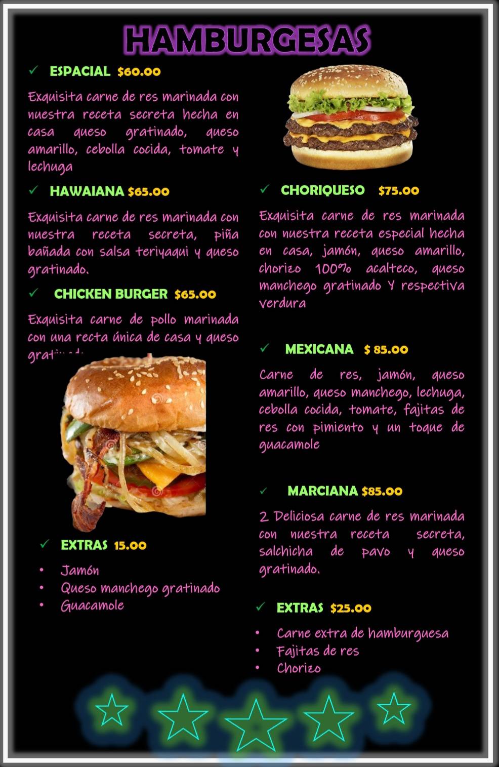 Menu at The Orbit Snacks - Bar - Cafe, Acala