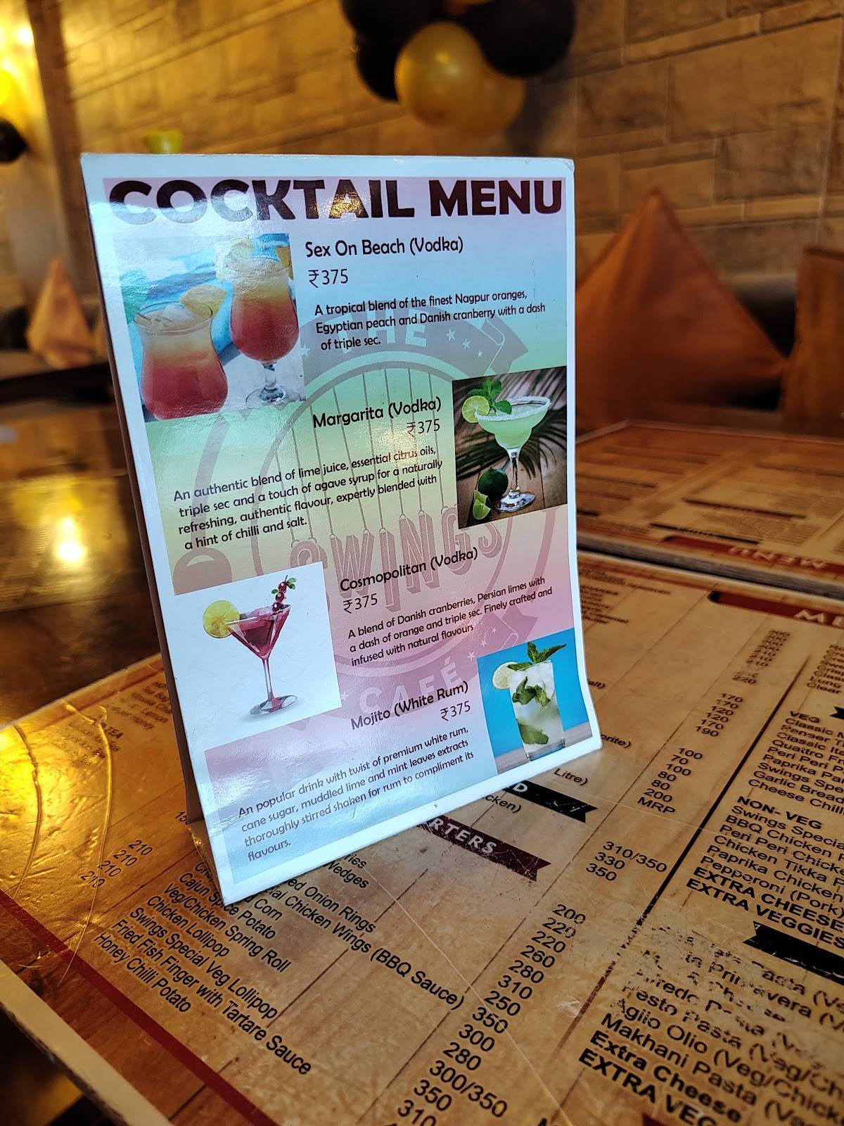 Menu at The Swings Cafe - A Family Restaurant & Bar, Dehradun, Brothers ...