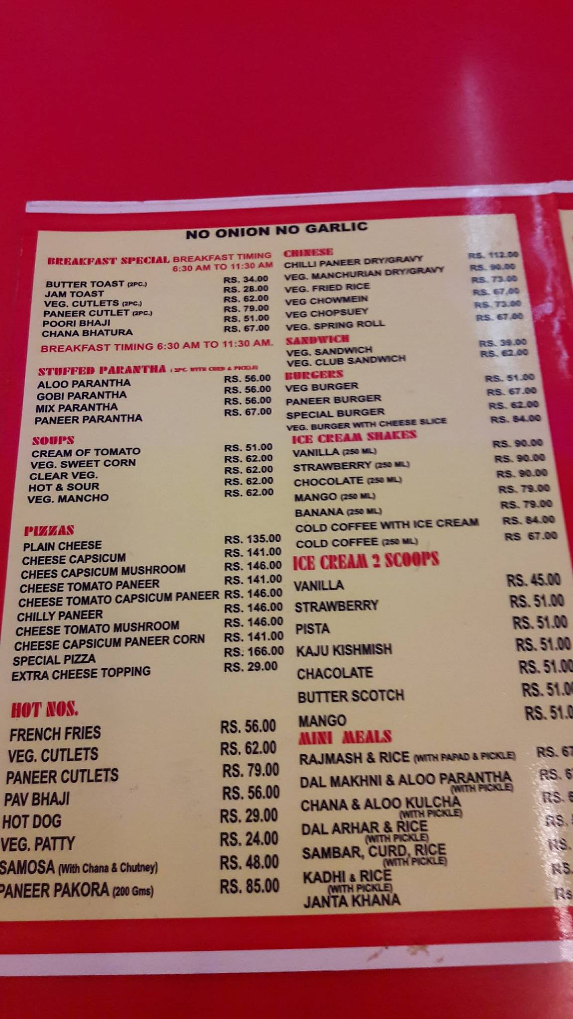 Menu at The Vaishnodevi IRCTC Guest House,Food Station & Shopping ...