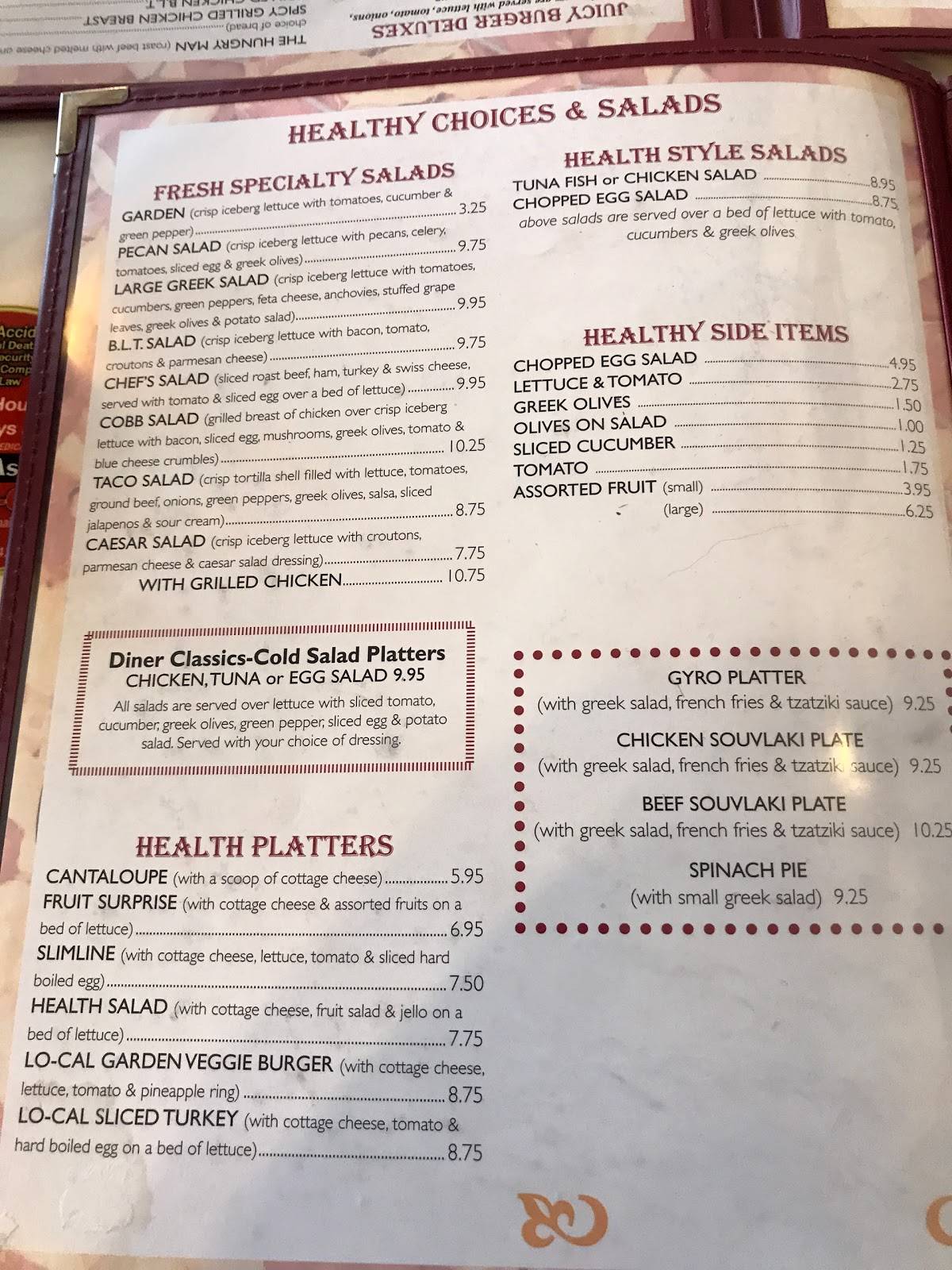 Menu at Three Coins Diner restaurant, Tampa, N Nebraska Ave