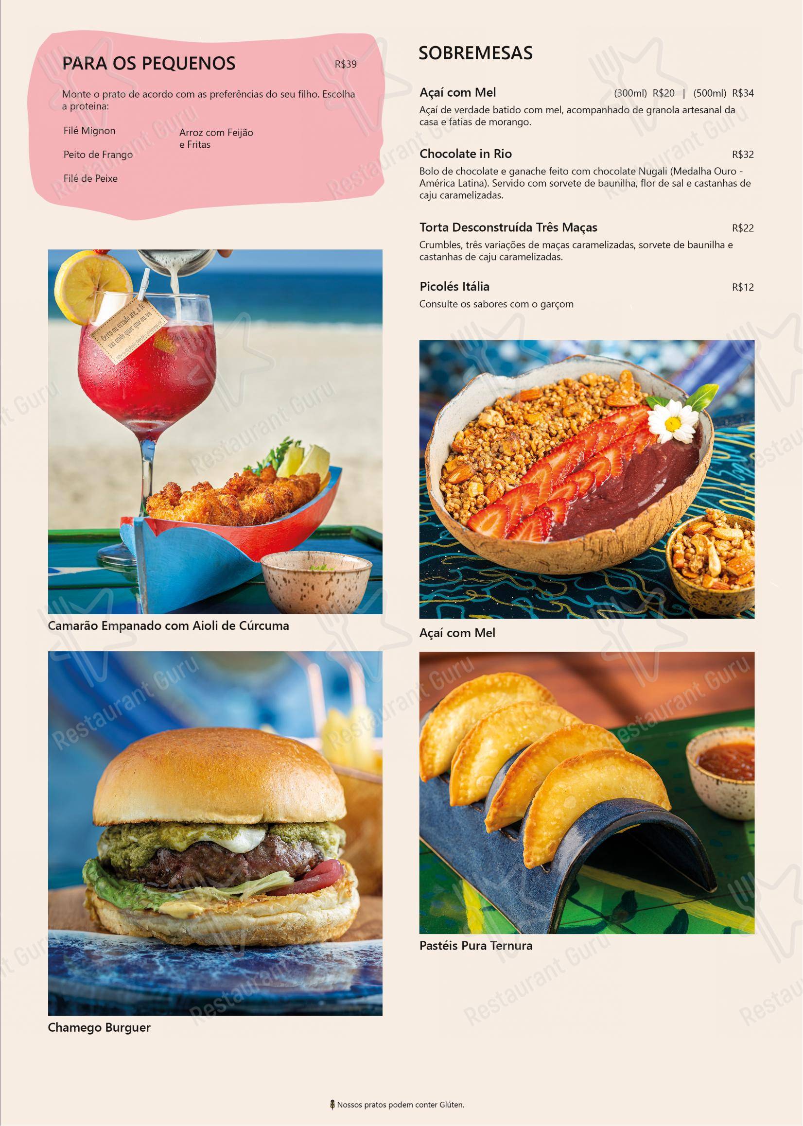 Menu em Quiosque Chamego - Restaurante a beira mar, Rio de Janeiro