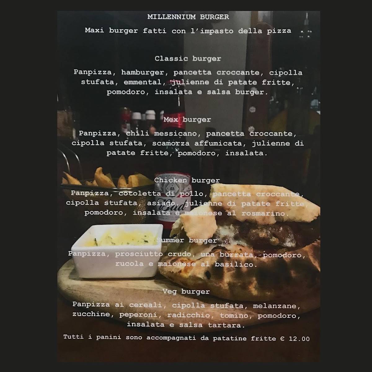 Menu da Ristorante Pizzeria Millennium, Levico Terme