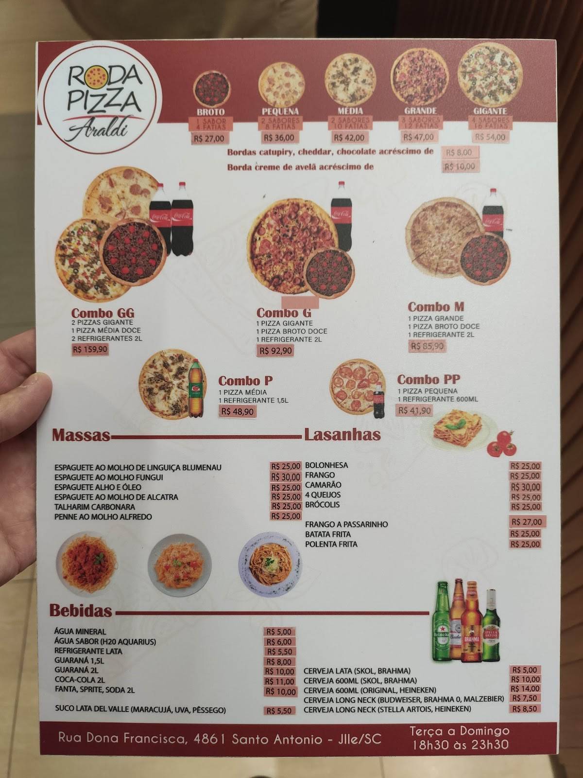 Menu em Roda Pizza Araldi: Pizzaria, Rodízio de Pizzas, Delivery ...