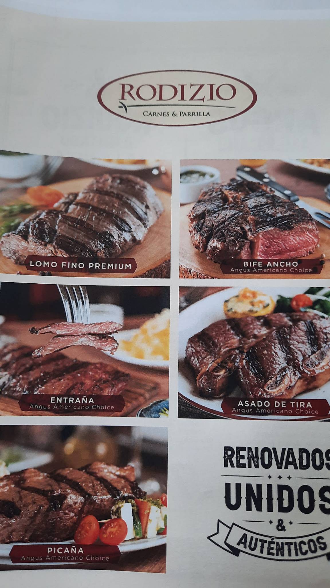 Carta del restaurante Rodizio, Santiago del Surco, Av. Aviación 4555 ...