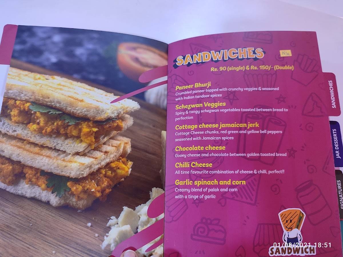Menu at RollOver Warangal, Hanamkonda
