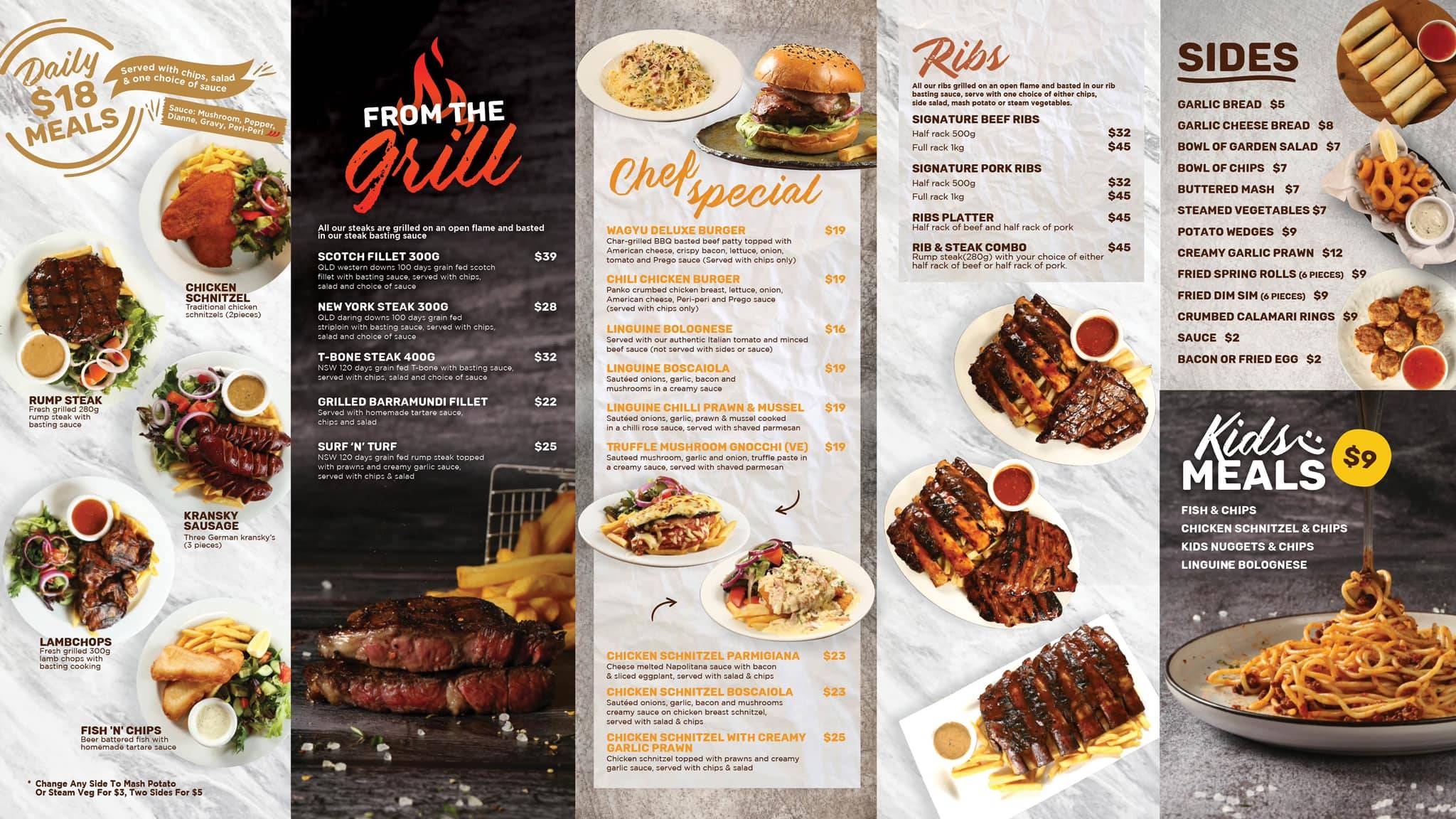 Menu at Royal Hotel Sutherland pub & bar, Sutherland