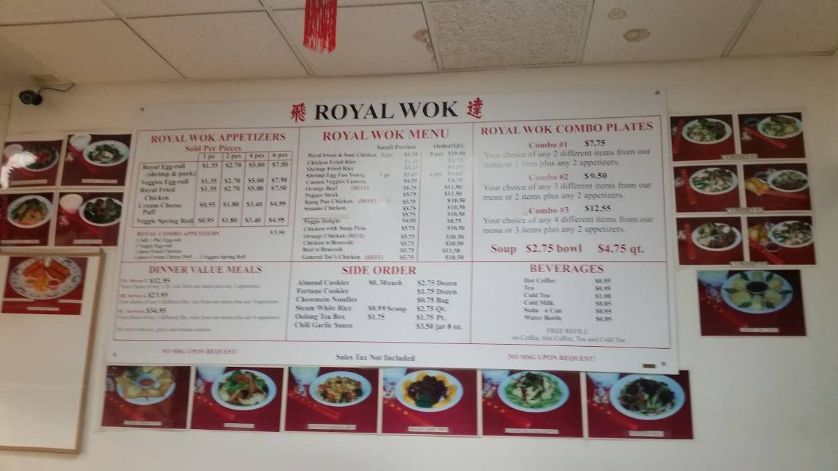 Menu at Royal Wok Restaurant, Glendale