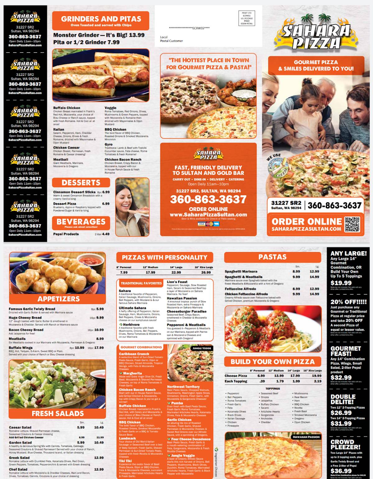 Menu at Sahara Pizza Sultan pizzeria, Sultan