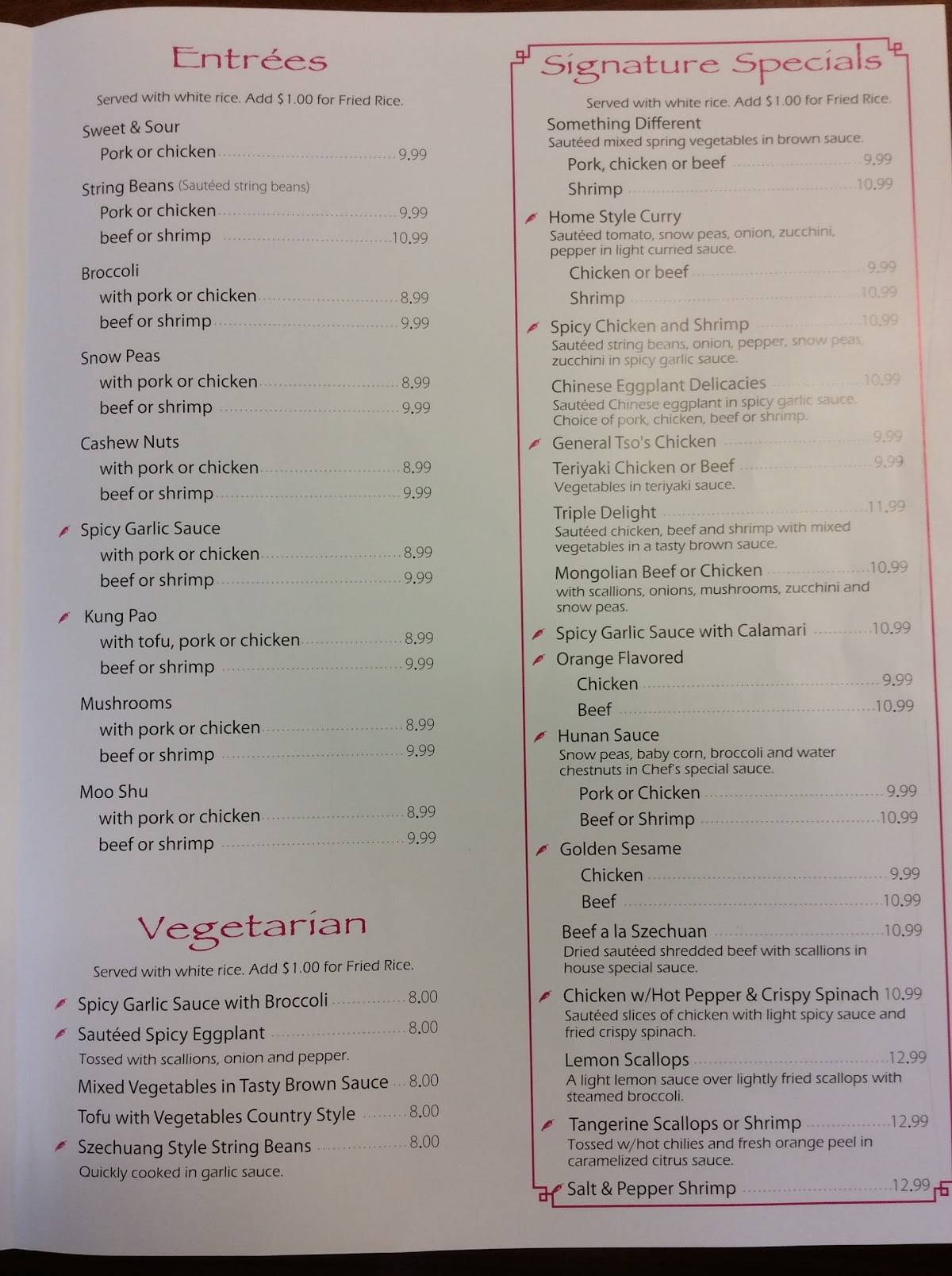 Menu at Sally's Kitchen restaurant, Fort Collins