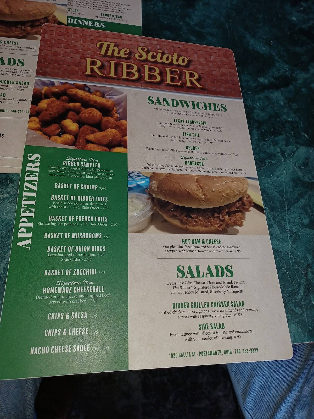 Menu at Scioto Ribber BBQ, Portsmouth