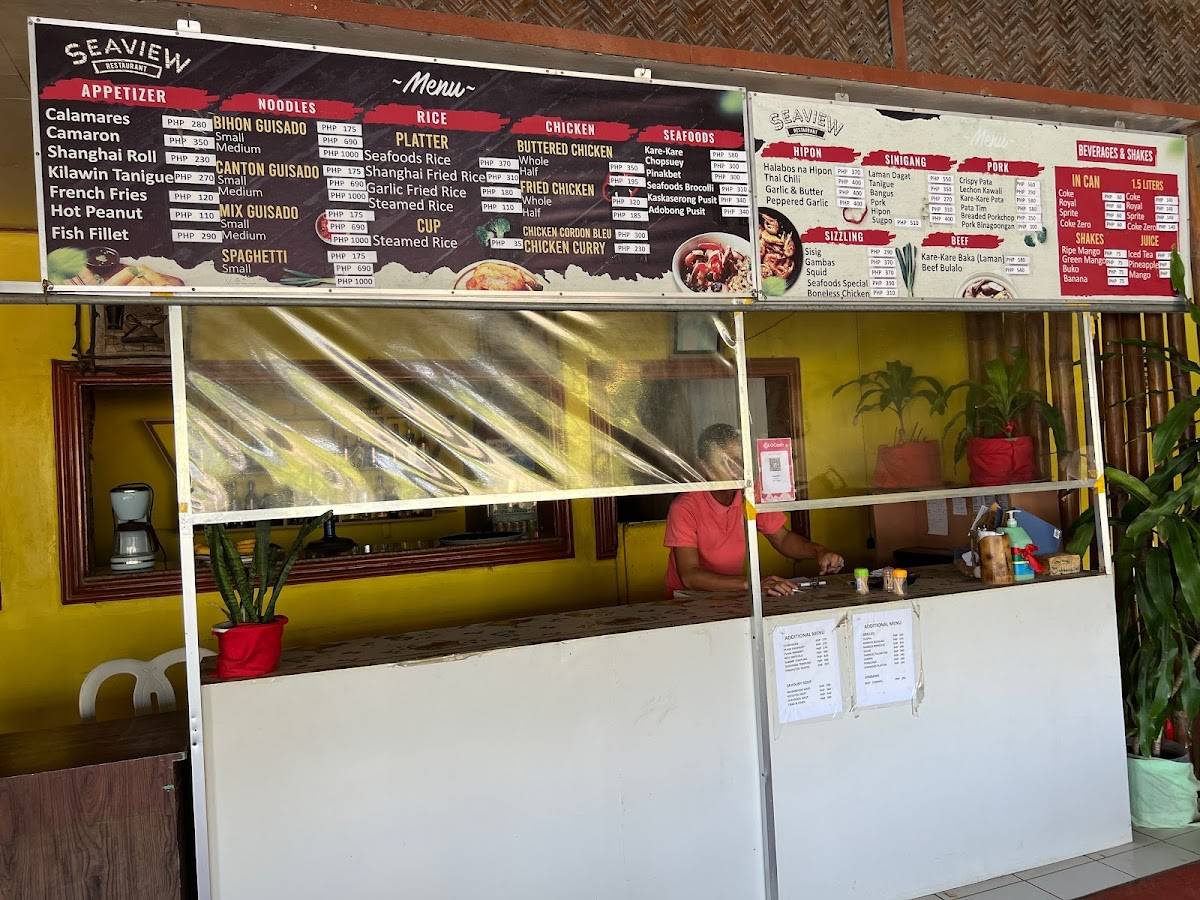 Menu at Seaview Restaurant, Mariveles