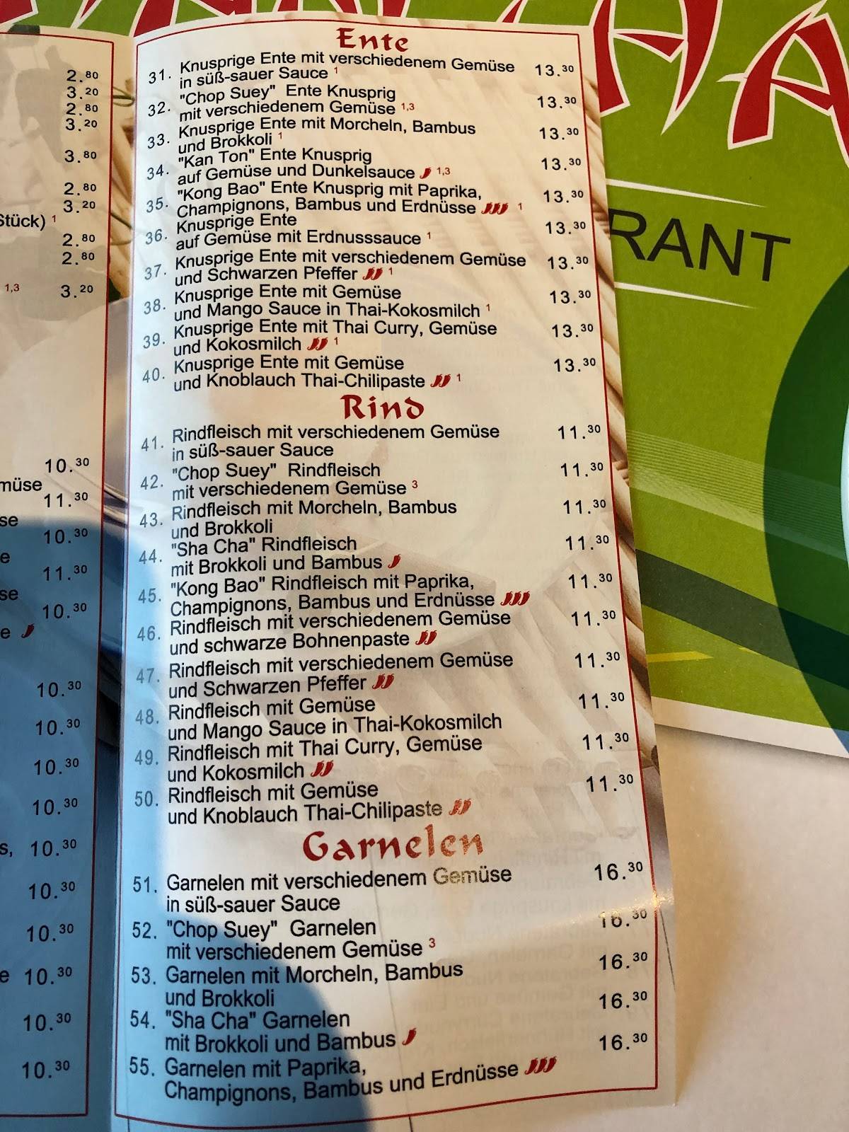 Speisekarte von Han Thai restaurant, Seeheim-Jugenheim