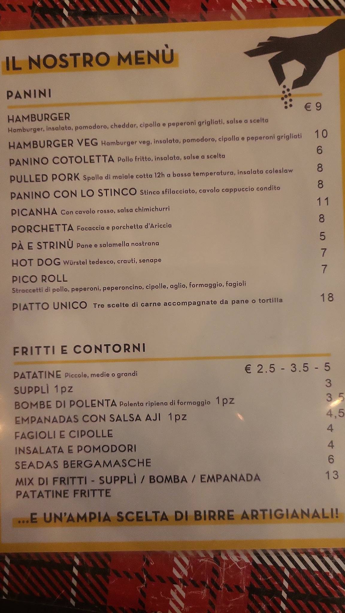 Menu at Pico Street Food restaurant, Seriate