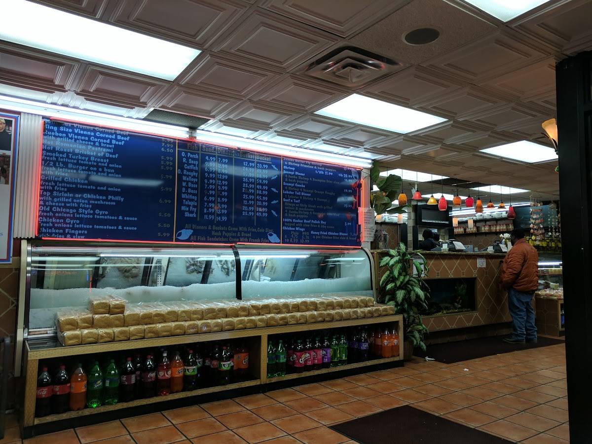 Menu at Shark's Seafood & Deli restaurant, Cleveland