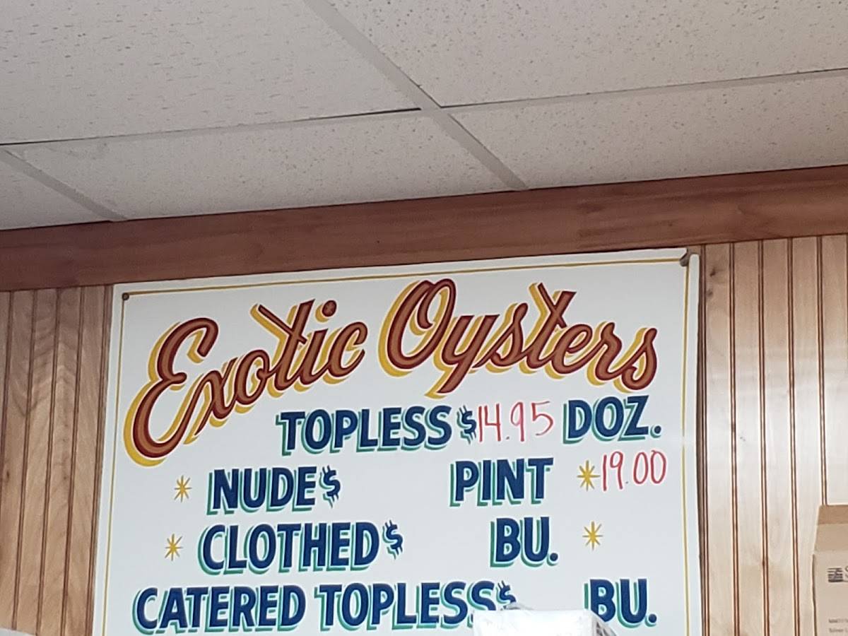 Menu at Shell Oyster Bar, Tallahassee