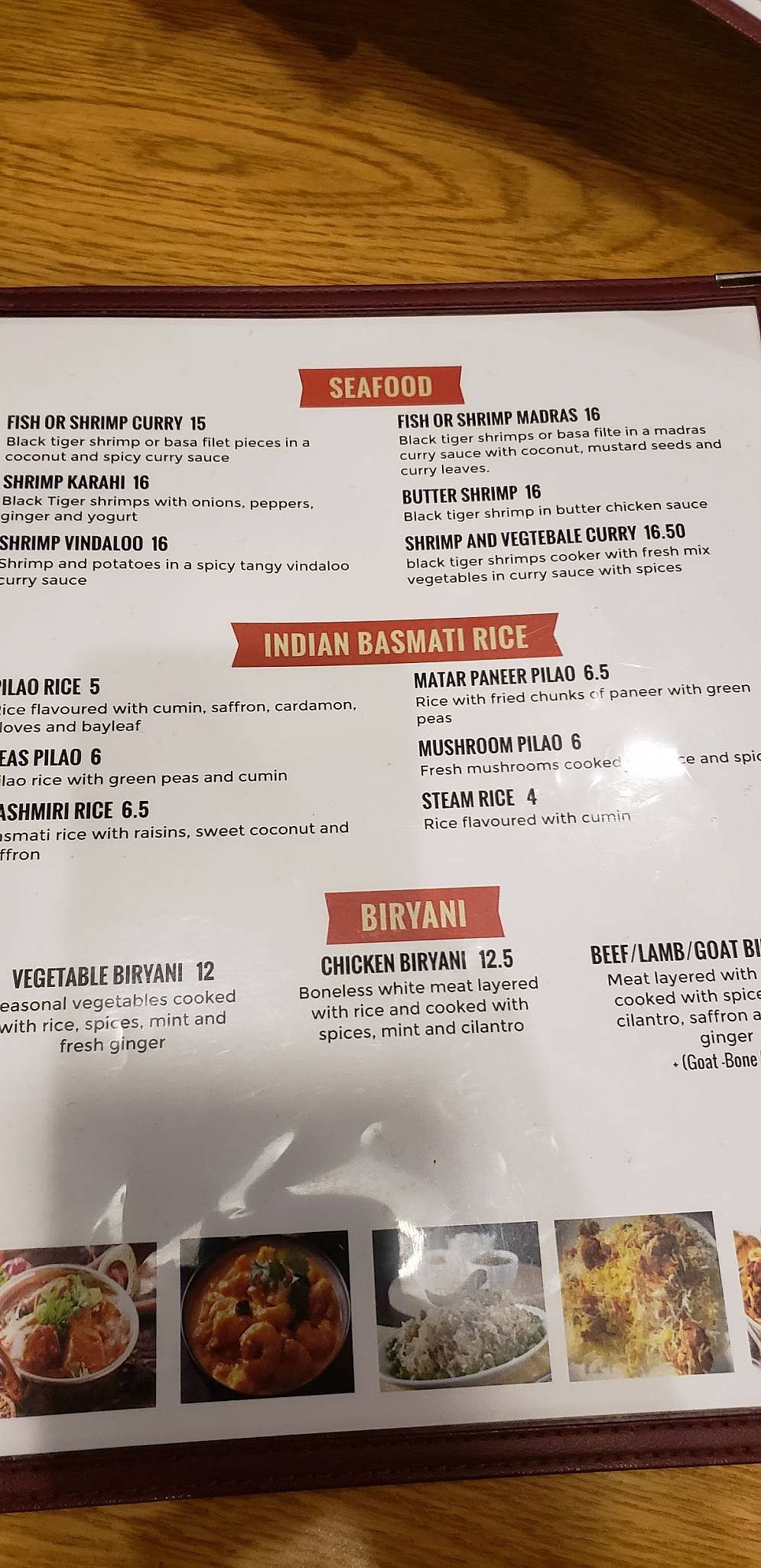 Menu at Signature Indian Cuisine restaurant, Whitby, Dundas St E #1A