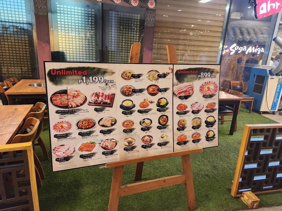 Menu at Soga Miga Korean Restaurant, Muntinlupa, C28V+74P