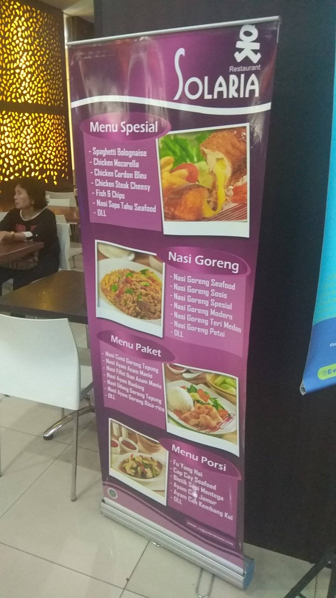 Menu at Solaria - IT Center Mall restaurant, Manado