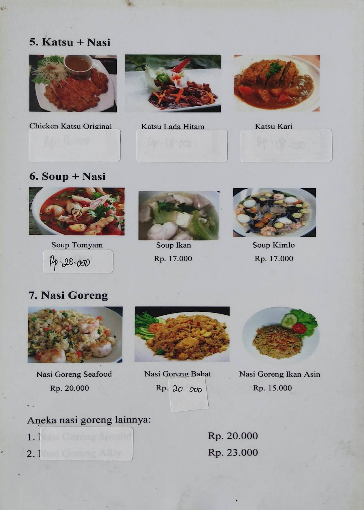 Carta del restaurante Sop Ikan Khas Batam, Semarang, Semarang