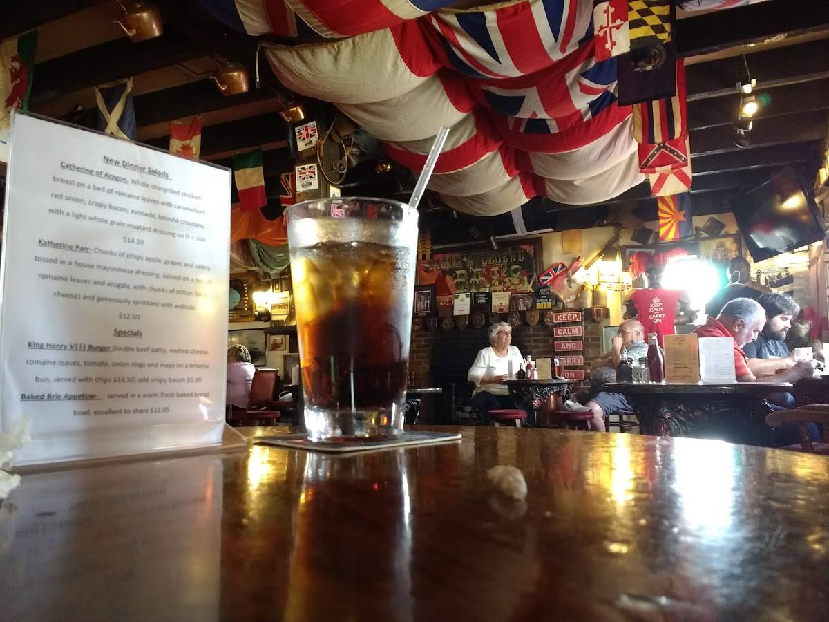 Menu at Kings Head British Pub, St. Augustine