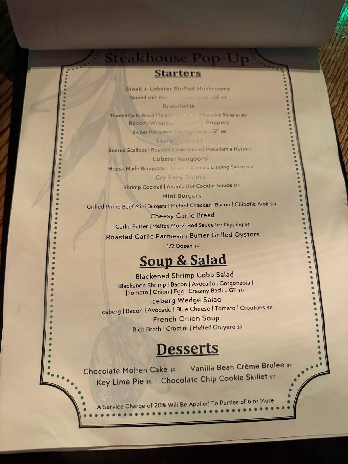 Menu at Stacks Bar and Grill, Valparaiso