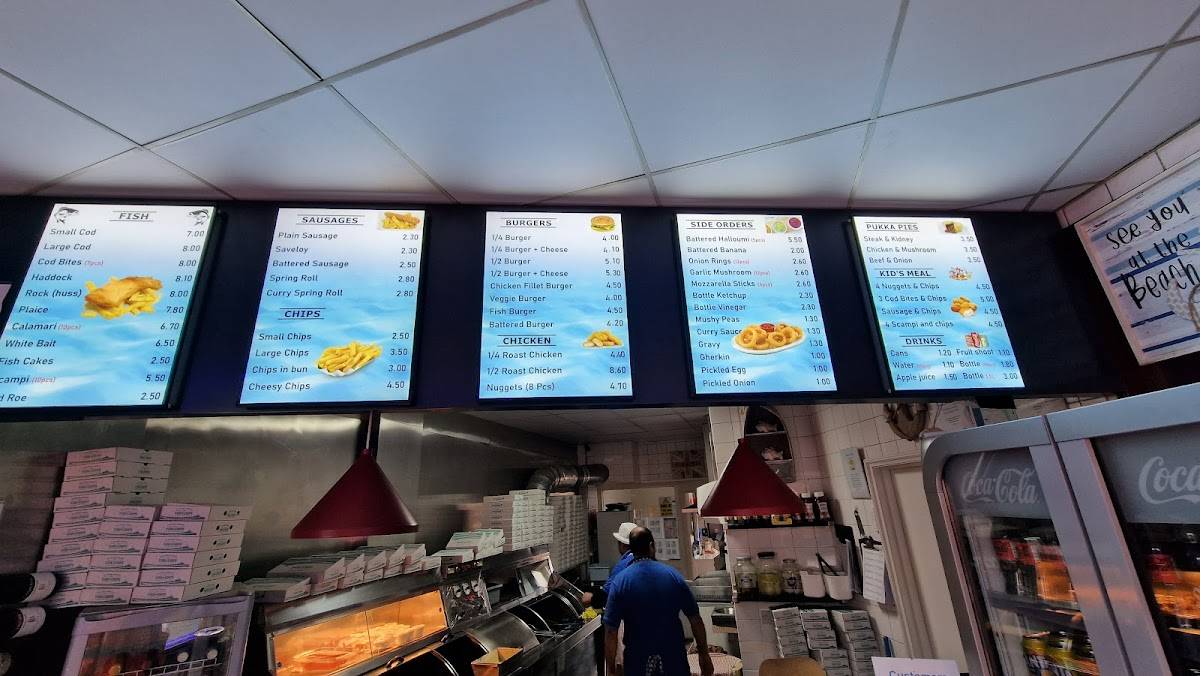 Menu at Station Fish Bar, Burgess Hill