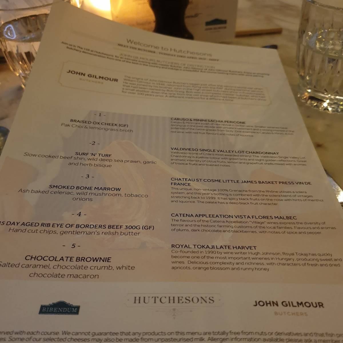 Menu at 1802 at Hutchesons Hall restaurant, Glasgow