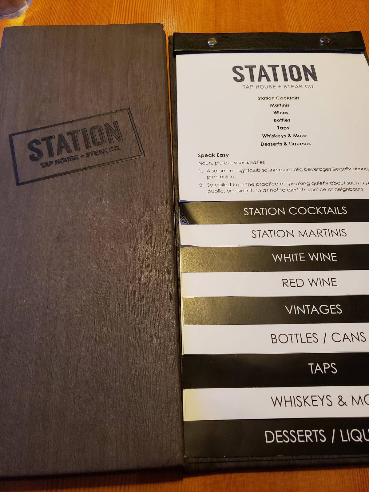 Menu at Station Tap House & Steak Co steakhouse, North Bay