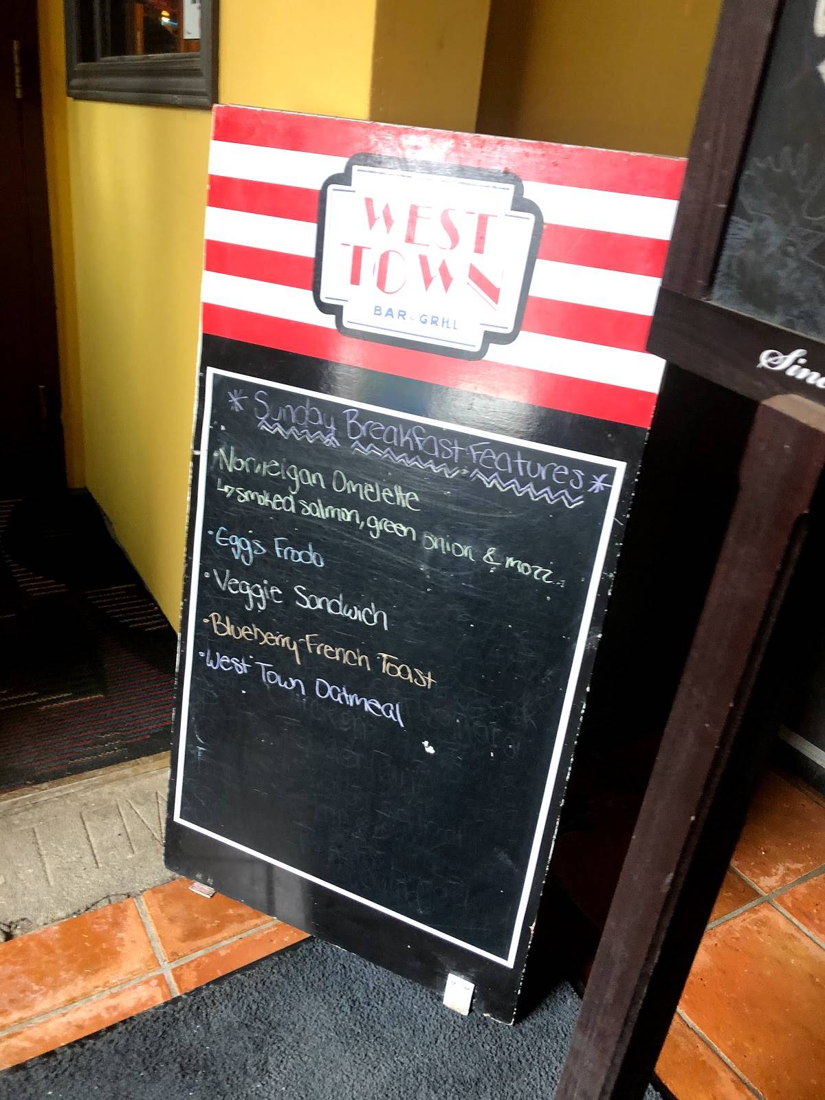 Menu at West Town Bar & Grill, Hamilton