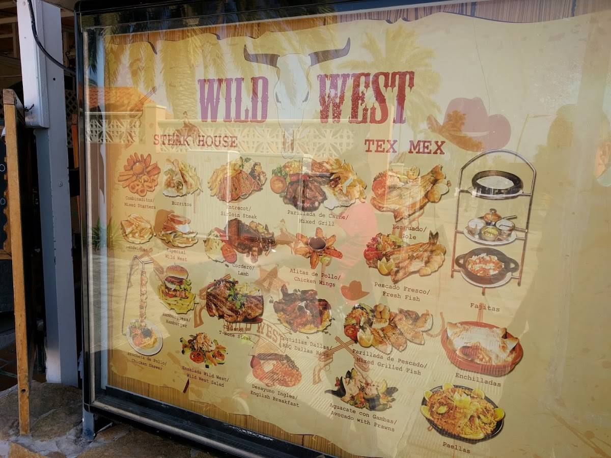Menu at Wild West Steak House steakhouse, Castillo Caleta de Fuste, C ...