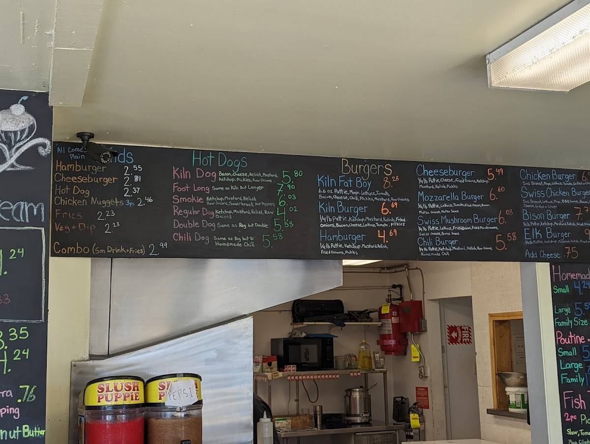 Menu at The Kiln Drive-In BBQ, Stonewall