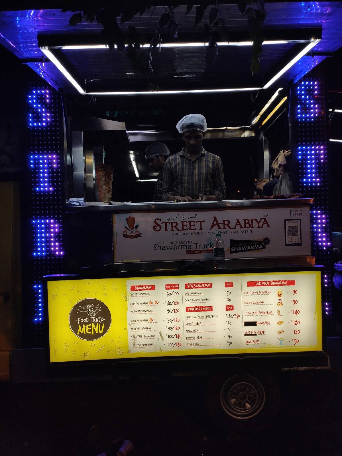 Menu at Street Arabiya Ramanathapuram, Coimbatore, X2W6+WJX