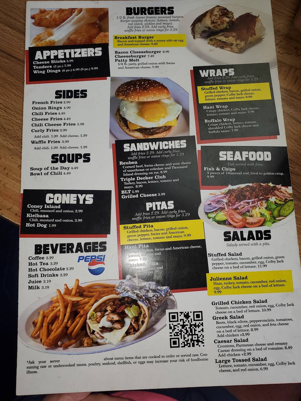 Menu at Stuffed Bun restaurant, Pontiac