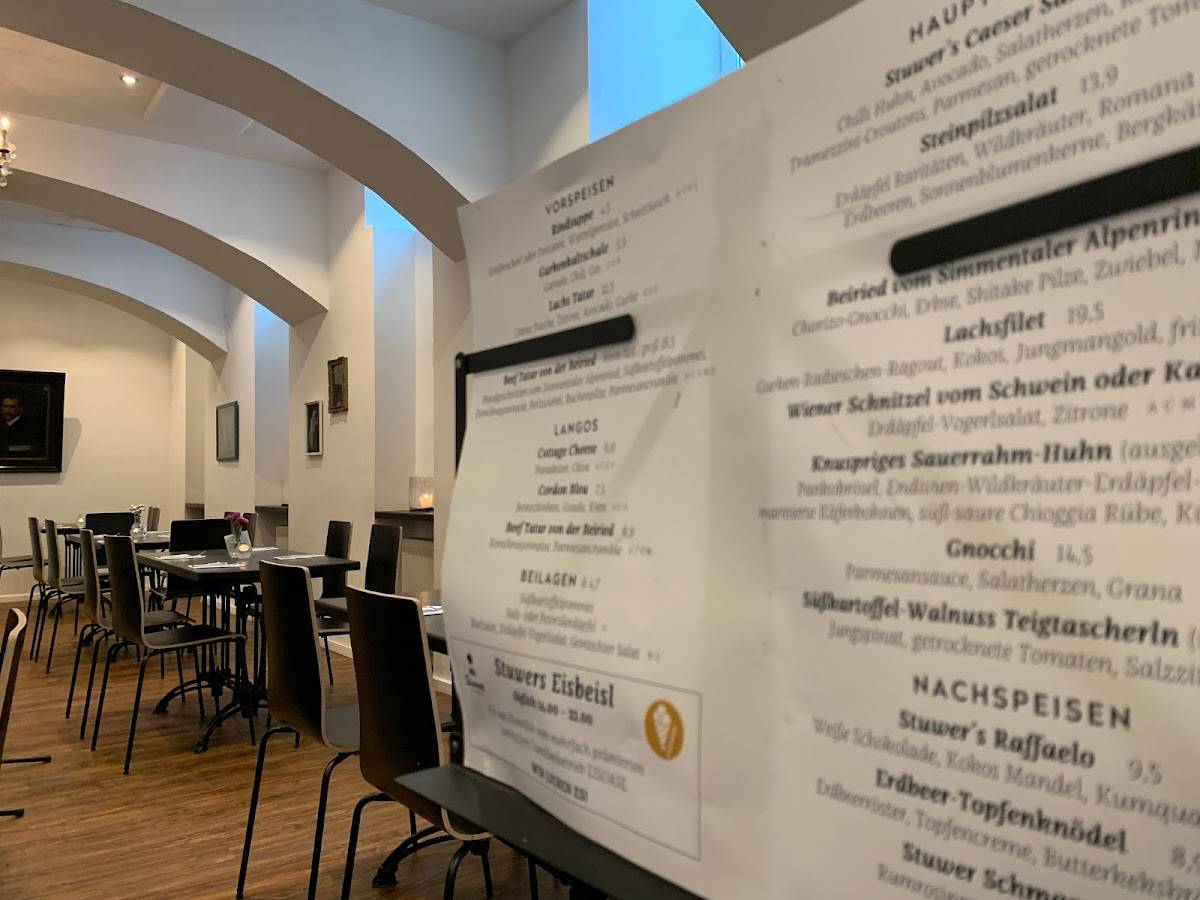 Speisekarte von Stuwer - Neues Wiener Beisl restaurant, Wien ...