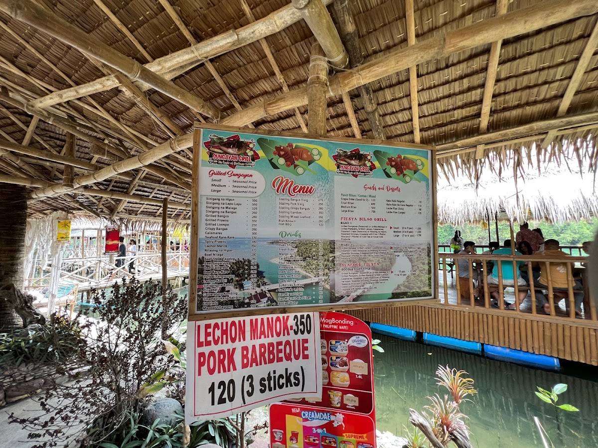 Menu at Sungayan Grill restaurant, Bolinao, 9V34+Q2W
