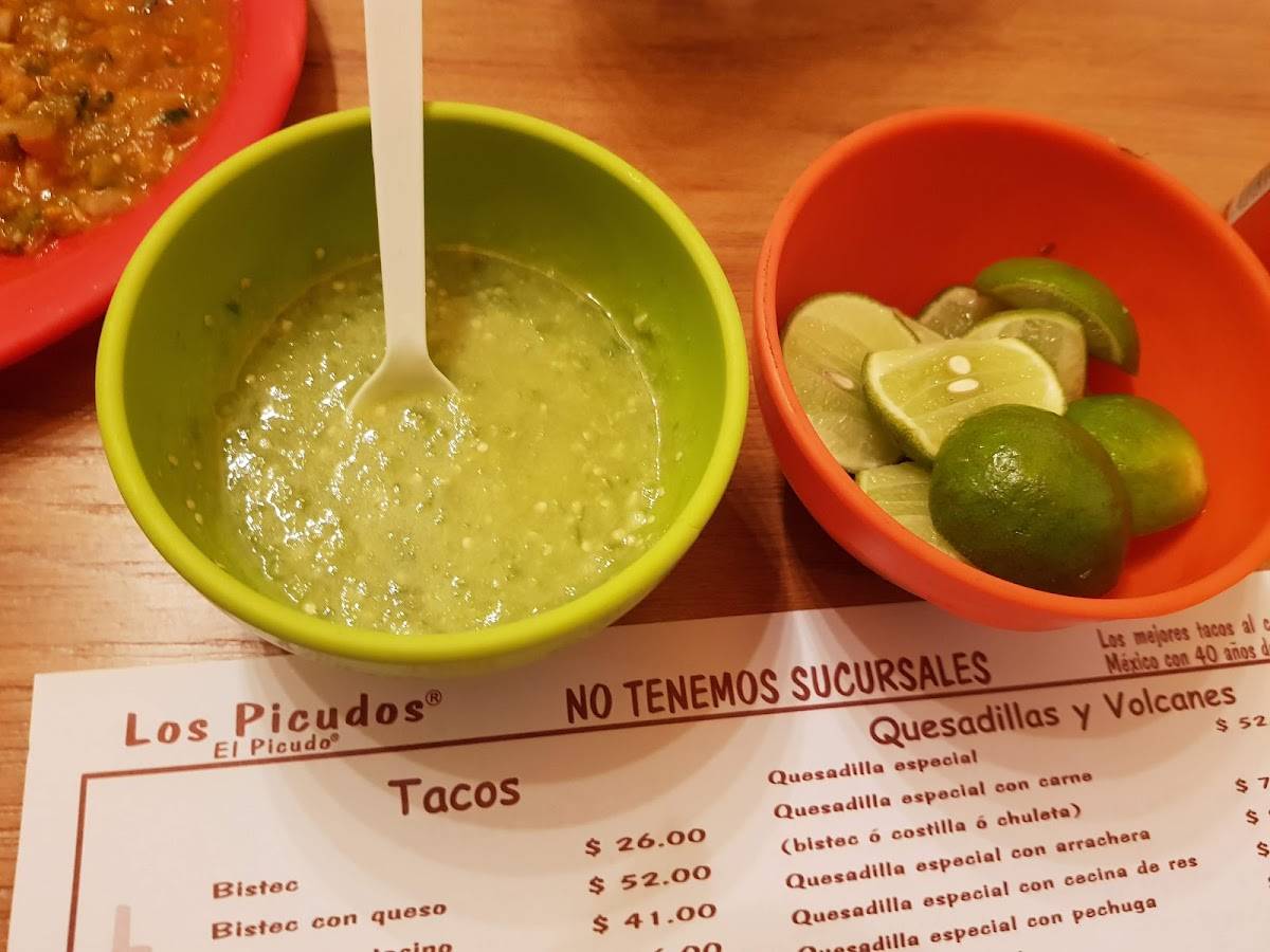 Carta Del Restaurante Los Picudos Tacos Al Carbón Ciudad Del México