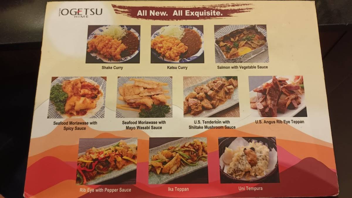 Menu at Ogetsu Hime restaurant, Taguig, Sm Aura Premier