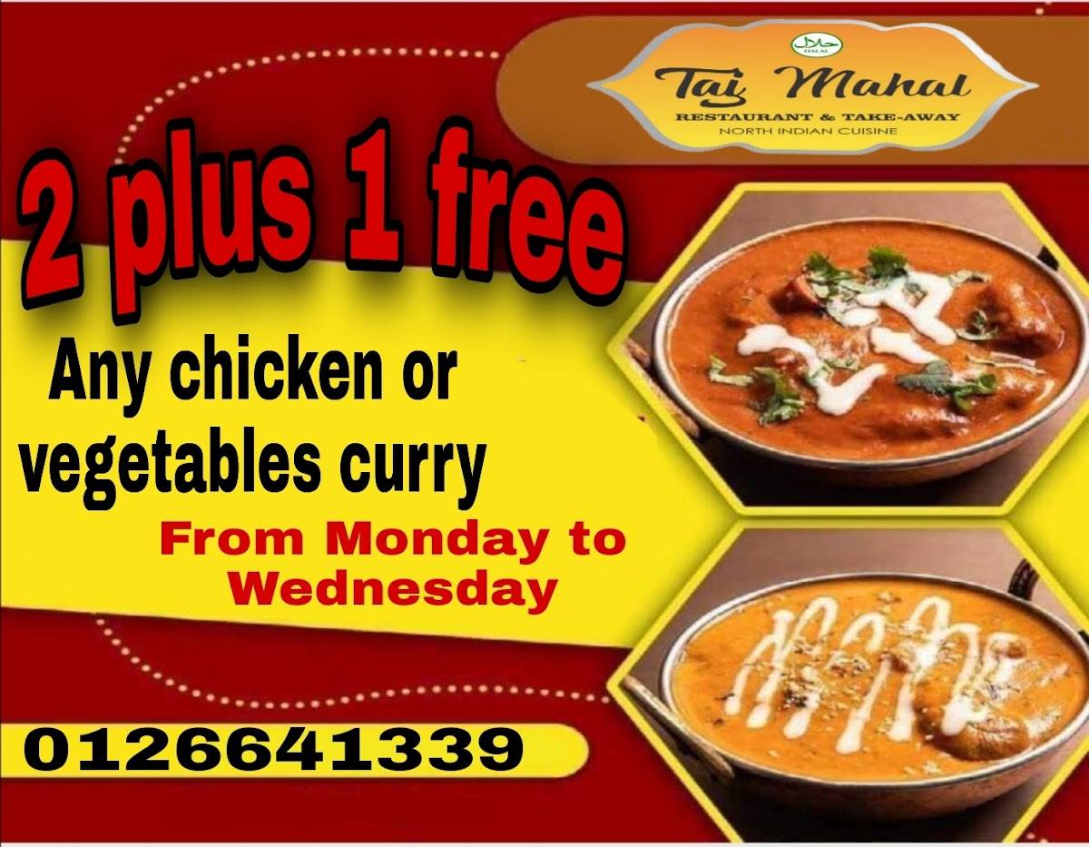 Menu at Taj Mahal restaurant, Centurion, 225 Jean Ave