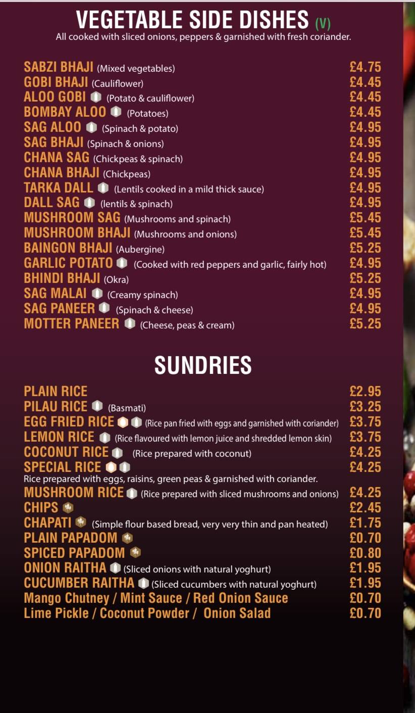 Menu at Tamasha Lindfield restaurant, Lindfield