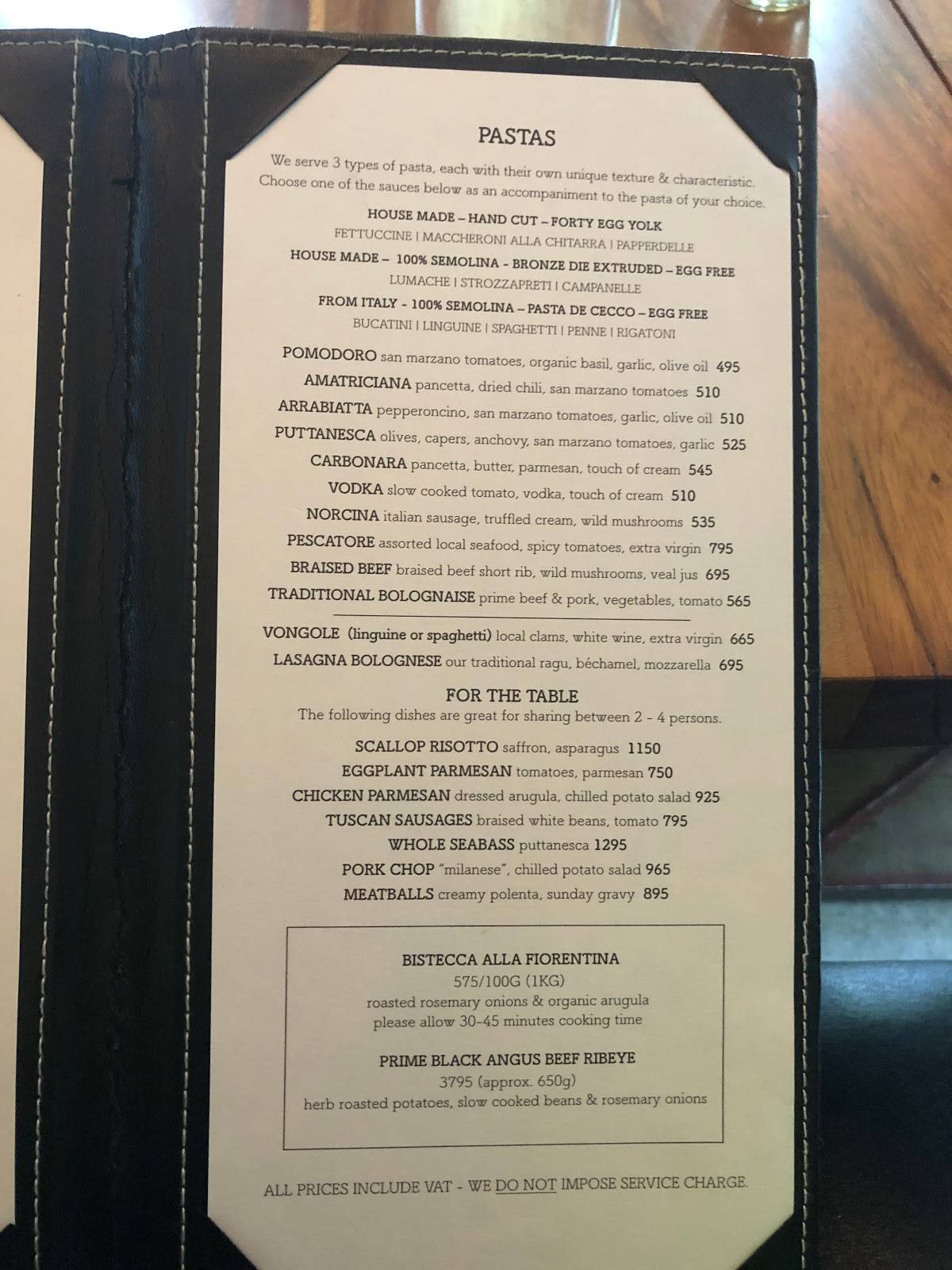Menu at Tavolata restaurant, Mandaue City, Design Center of 6014