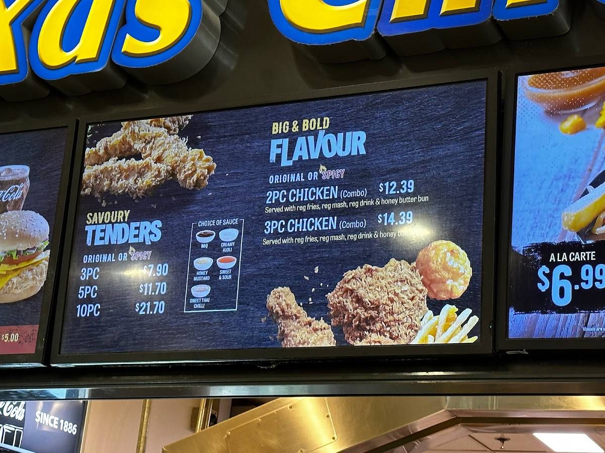Menu at Texas Chicken Manukau restaurant, Auckland