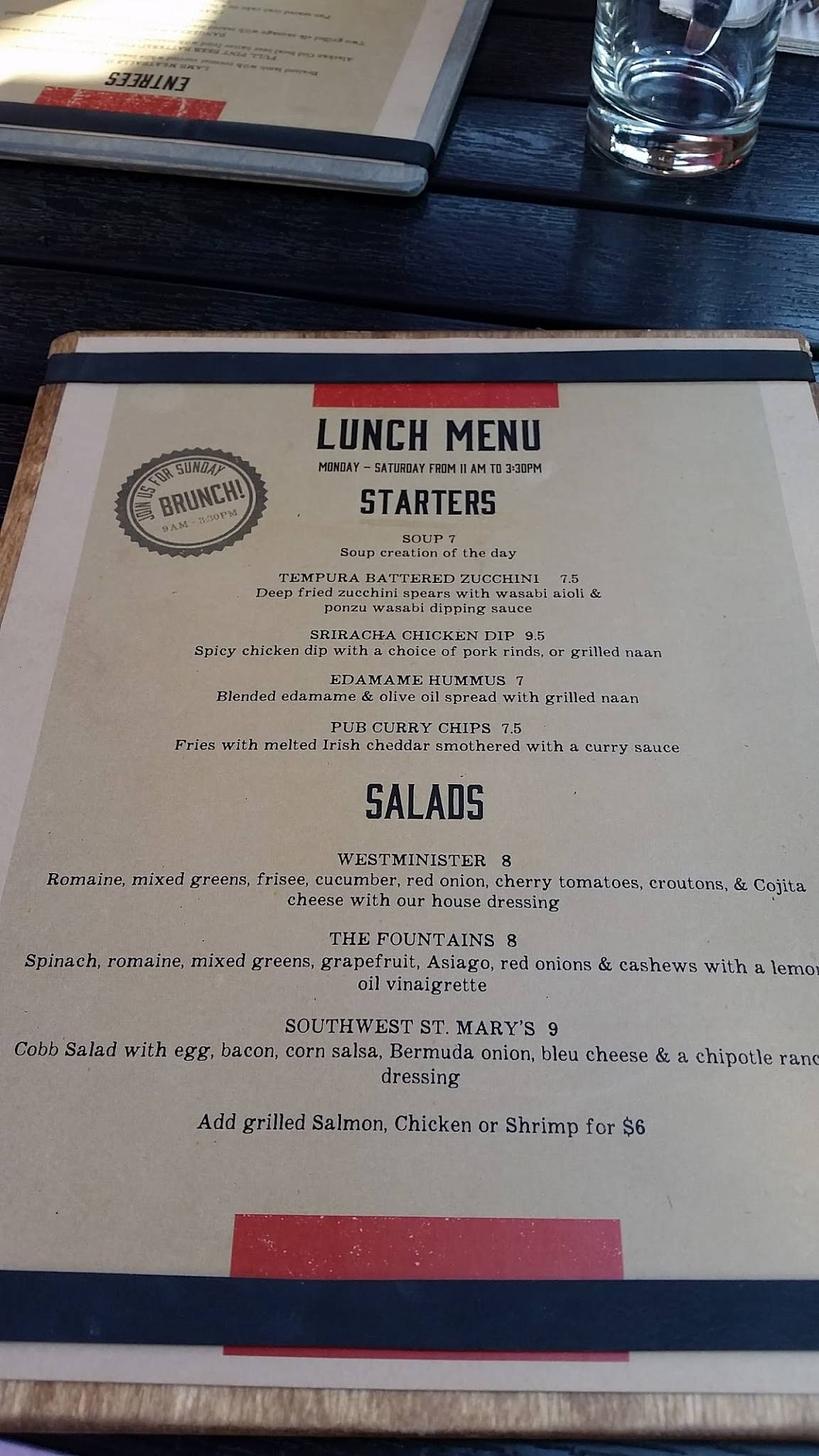 Menu at The Abbey on Butler Street pub & bar, Pittsburgh
