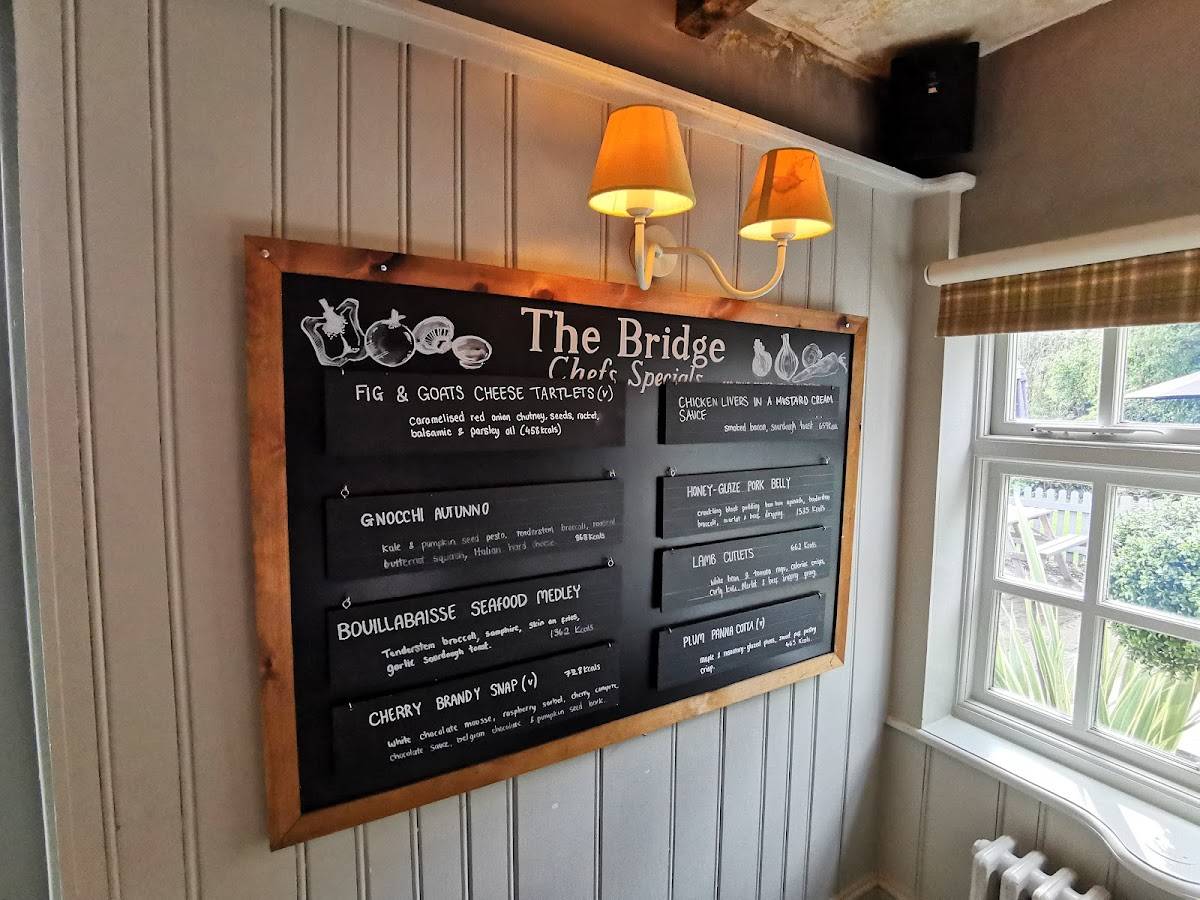 Menu at The Bridge pub & bar, Cambridge, Clayhithe Rd