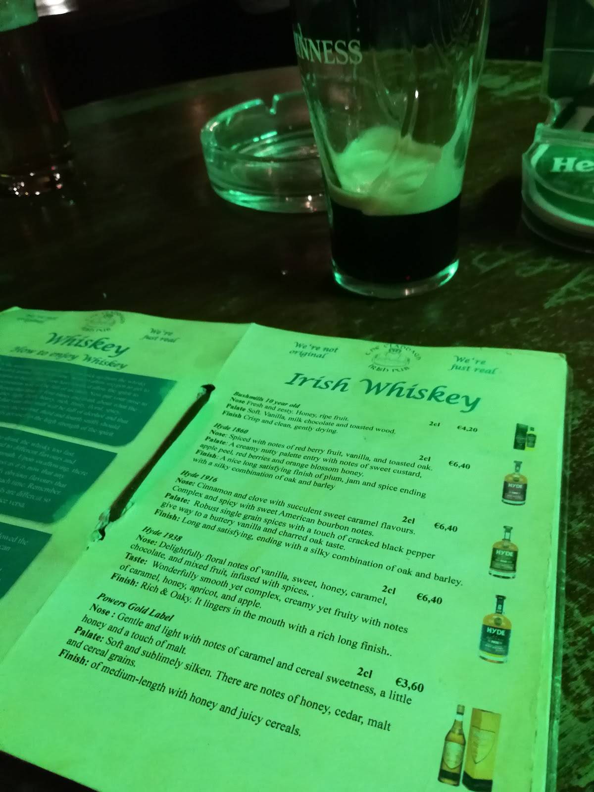 Speisekarte von The Claddagh pub & Bar, Klagenfurt am Wörthersee