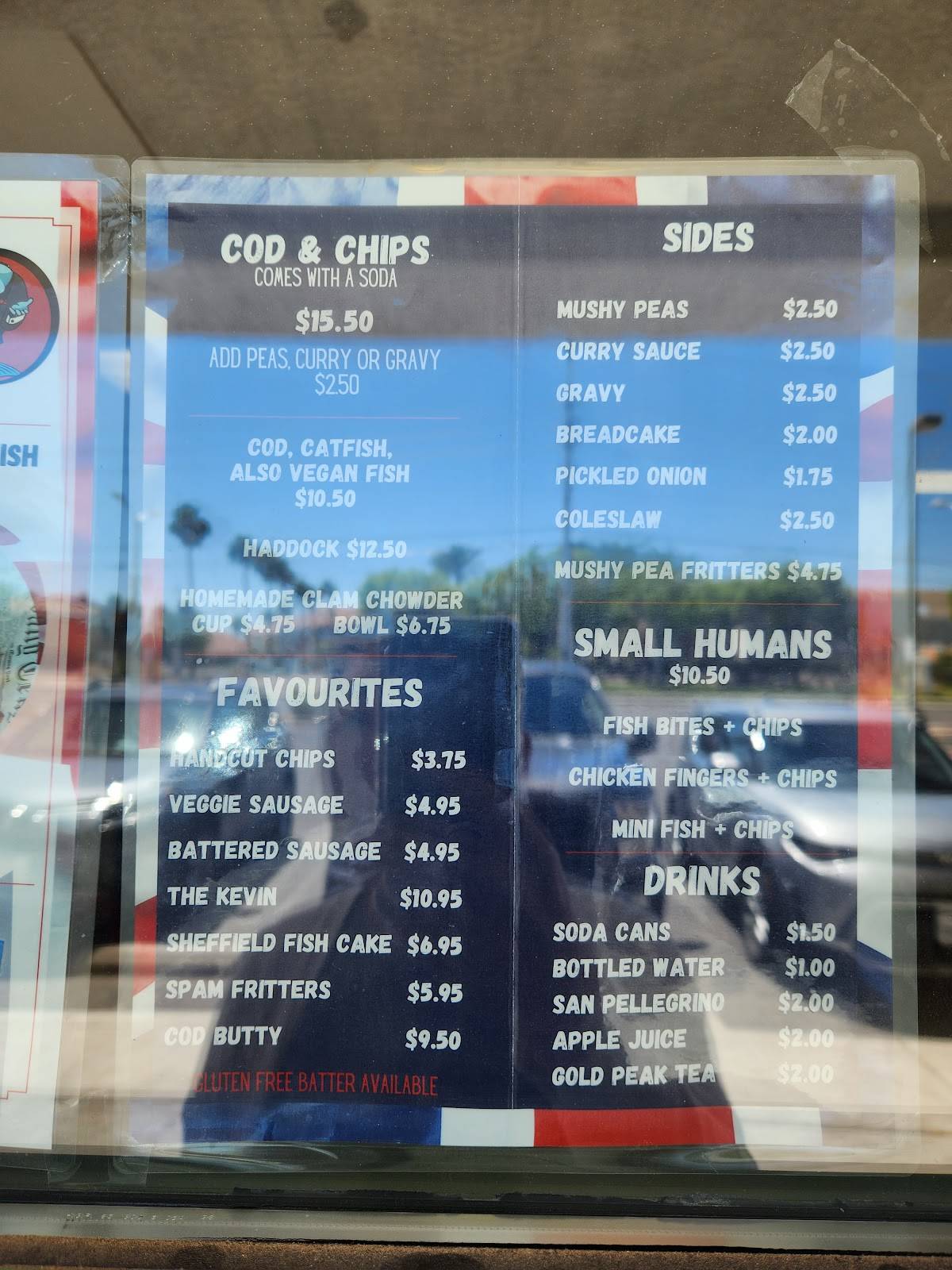 Menu at The Codfather restaurant, Henderson