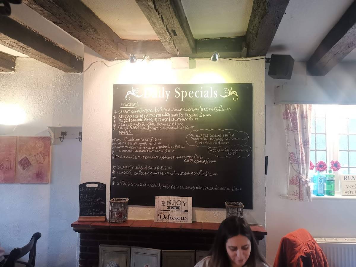 Menu at The Crown, Shoreham, Sevenoaks, Kent pub & bar, Sevenoaks, 84 ...