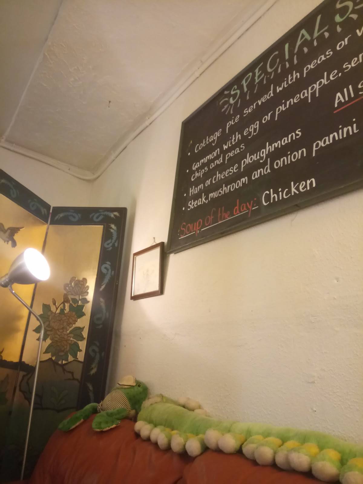 Menu at The Fat Frog cafe, Liskeard